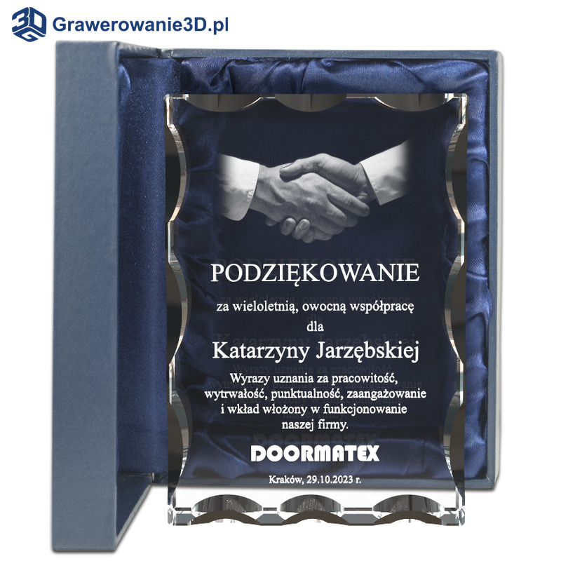 Podziękowanie dla pracownika za współpracę
